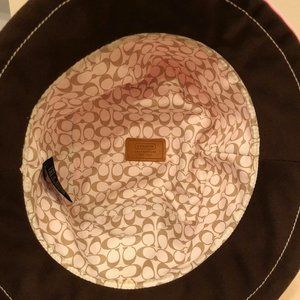 Coach | Accessories | Coach Cotton Canvas Pink Rain Hat | Poshmark